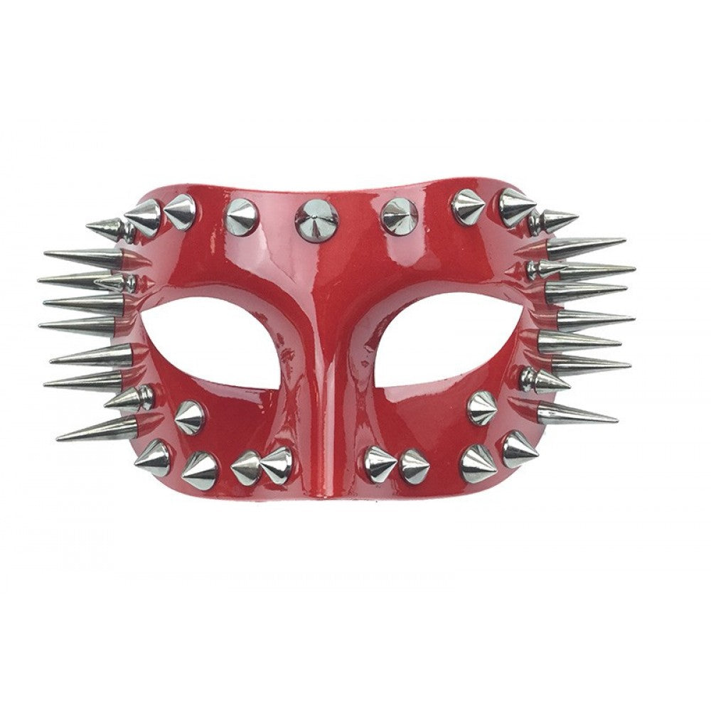 SPIKES HALF FACE MASK - CHOOSE RED OR BLACK – Creative Male