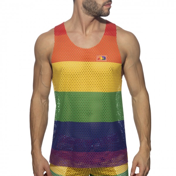 MESH RAINBOW TANK TOP – Creative Male